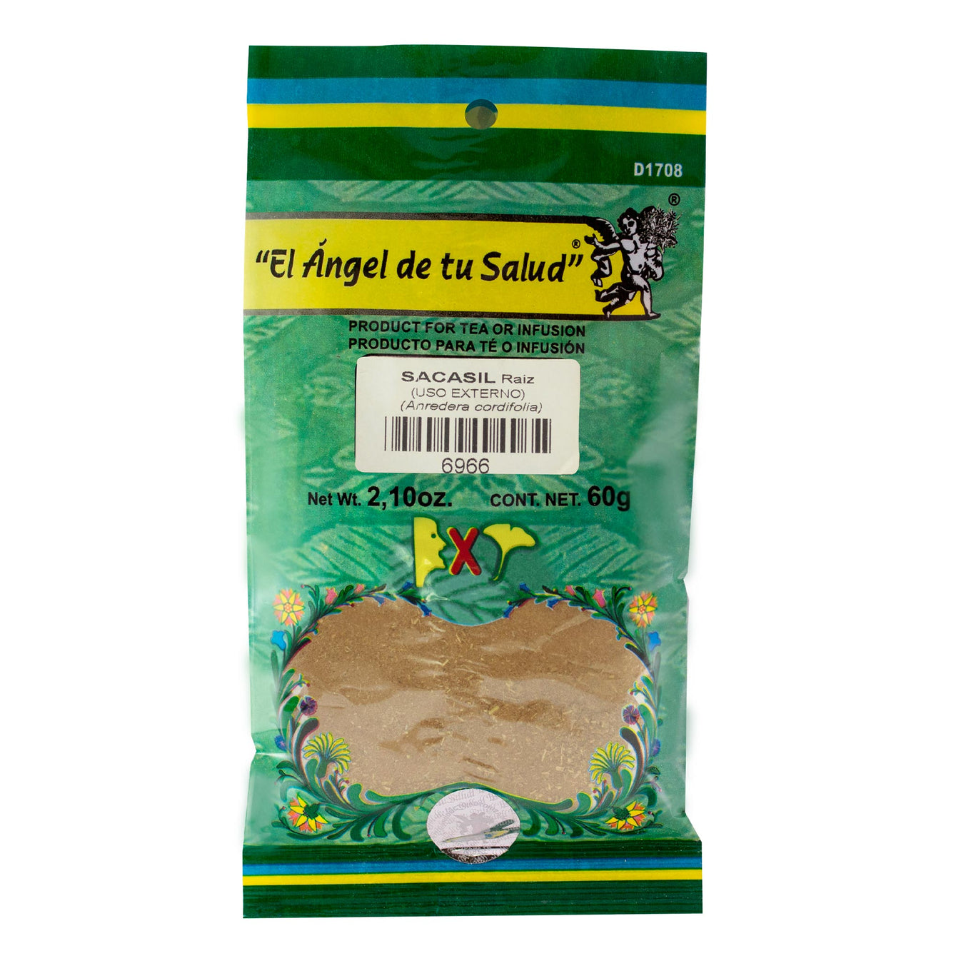 SACASIL raíz ™ Polvo bolsa verde 60g USO EXTERNO – Herbolaria y Nutrición